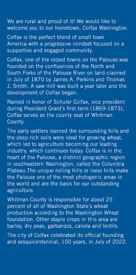 COLFAX Visit Play Stay Explore Chamber Guide and Directory