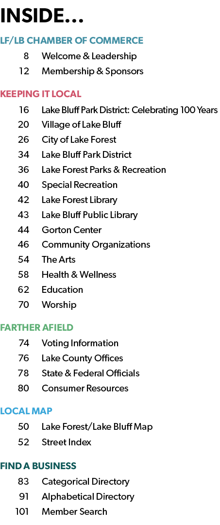 Lake Forest/Lake Bluff 2025 Community Guide
